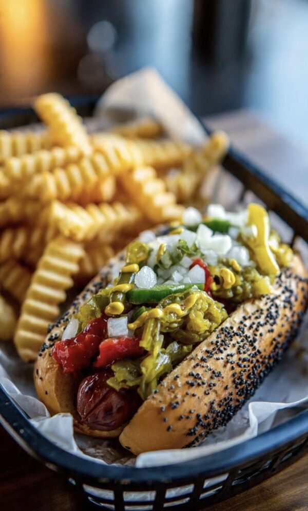 THE CROSSTOWN RIVALRY: THE SOX VS CUBS CHICAGO STYLE HOT DOG